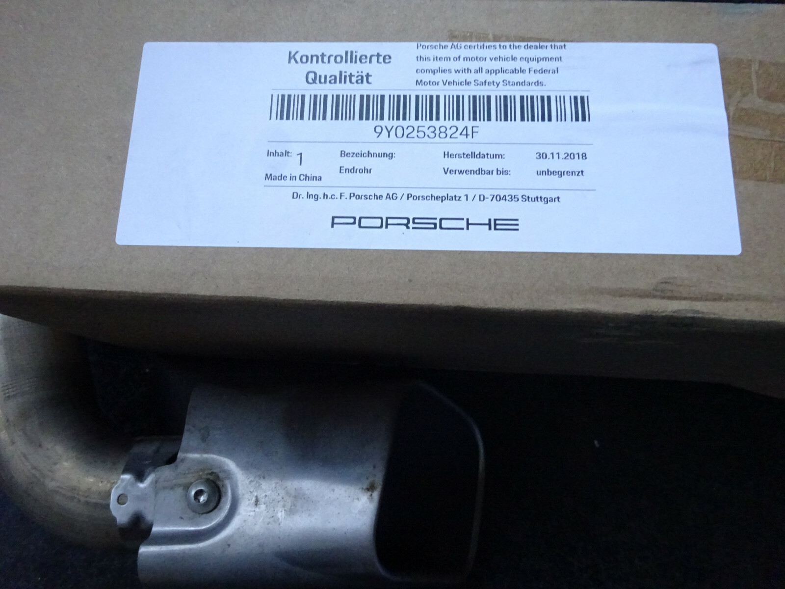 Porsche Cayenne Endrohr rechts innen gebraucht 9Y0253824F | eBay.de