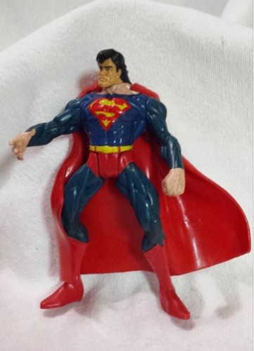 Superman 5" Toy Figure Thick Neck Removeable Cape 1996 Total Justice DC ...