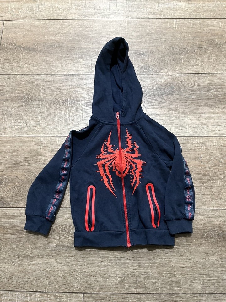 Marvel Spider-Man Full Zip Miles Morales Boys Hoodie Sz 5 EUC | eBay