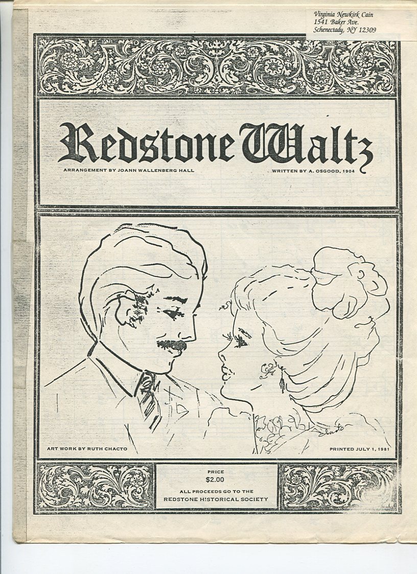 Redstone Waltz Joann Wallenberg Hall Sheet Music | eBay