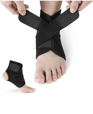 Ankle Support Brace Compression Tendon Strap Elastic Bandage Sport Foot ...