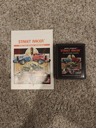 Street Racer Atari 2600 Game Cartridge and Instruction Manual CX2612 | eBay