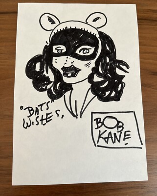 Bob Kane Signed Autograph Catwoman Sketch Hand Drawn Rare Batman | eBay