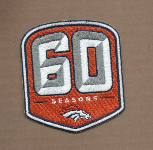 NEW 3 5/8 X 4 1/8" DENVER BRONCOS 60 SEASONS IRON ON PATCH FREE ...