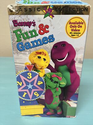 Barneys Fun and Games VHS, 1996 Classic Collection 40+ Minutes Vintage ...