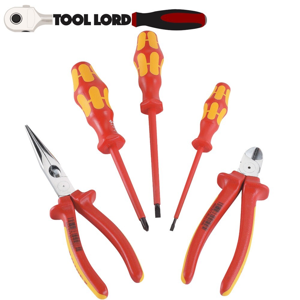 Knipex 5 Piece German 1000V VDE Insulated Tool Set with Screwdrivers ...