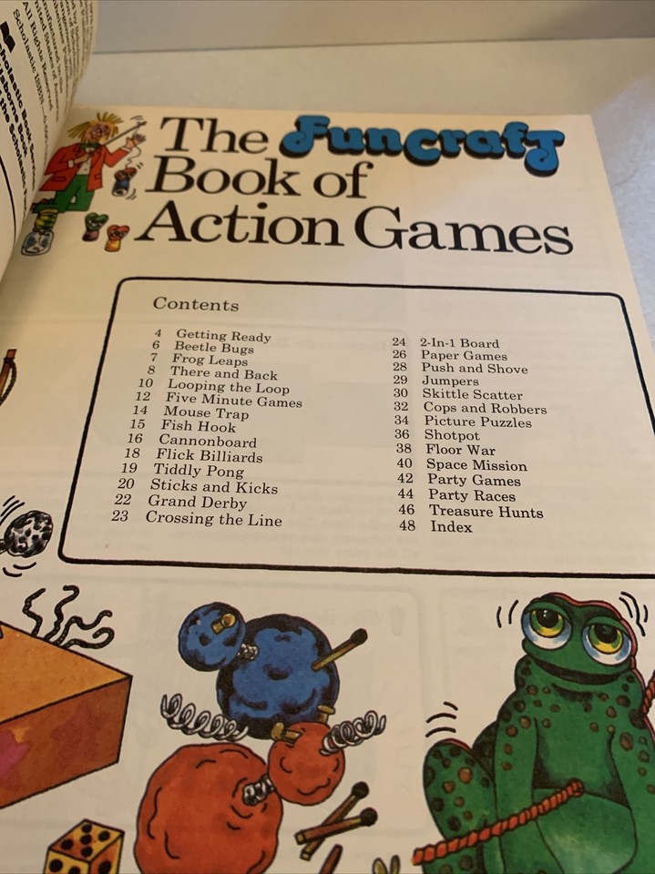 LOT OF 3 THE FUNCRAFT BOOK OF PAPER FUN, ACTION GAMES, ACTION TOYS 1976 ...