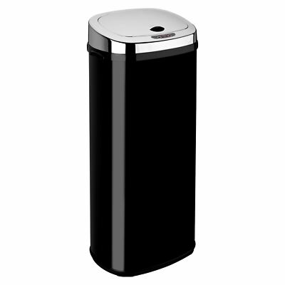 50L Kitchen Sensor Bin Automatic Waste Dustbin Home Office Chrome Lid ...
