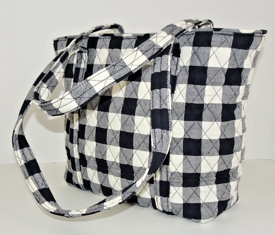 Vera Bradley Small Vera Tote PEARL BUFFALO CHECK Shoulder Bag 27885 ...