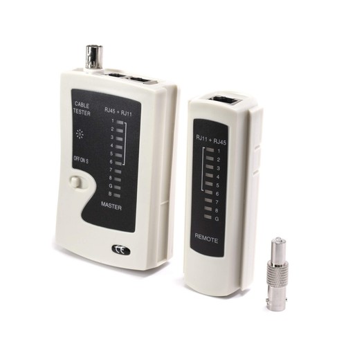 Universal Network Cable Tester Tool, BNC, RJ45, RJ11 (3-in-1) Multi ...