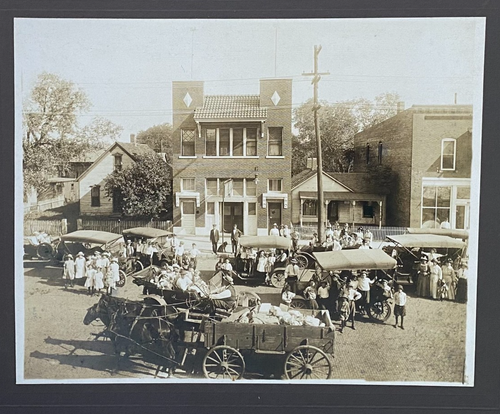Vtg Cabinet Card Photo Horse Wagon Ford Model T Hutchinson Kansas Early ...