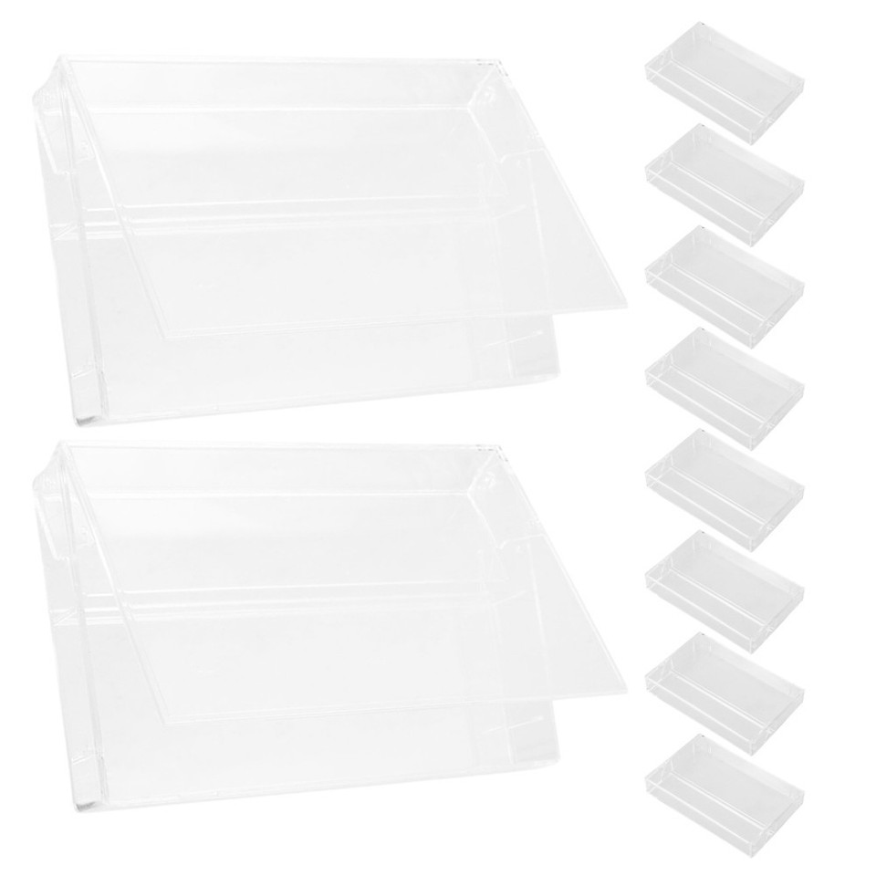 15 Pcs Plastic Cassette Holder Compact Cassettes Audio Cases Tape ...