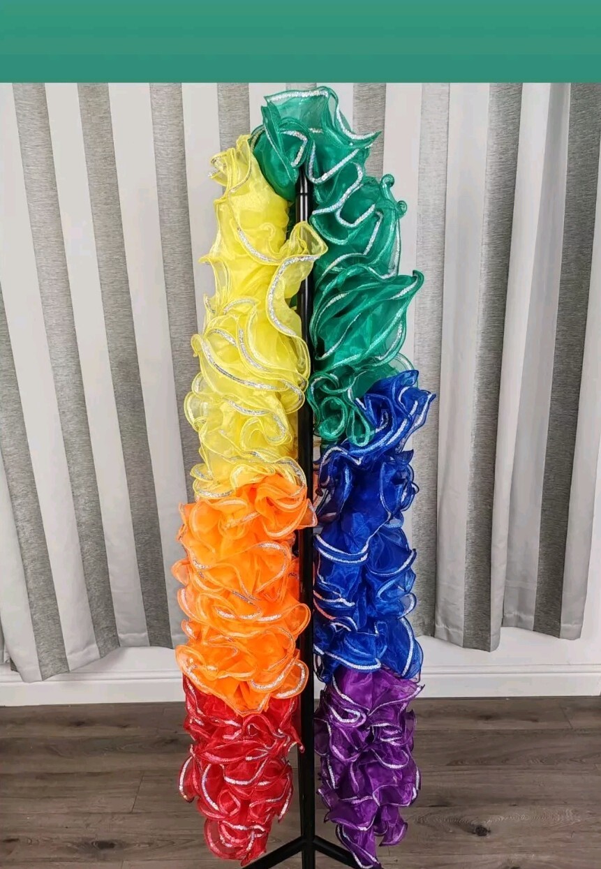 Rainbow Organza Boa -Drag- Queen Burlesque- Pride | eBay