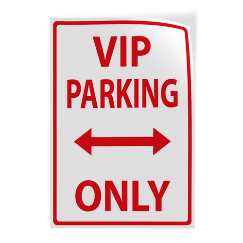 Industrial Decals Vertical Vinyl Stickers Vip Parking Sign B Safety ...