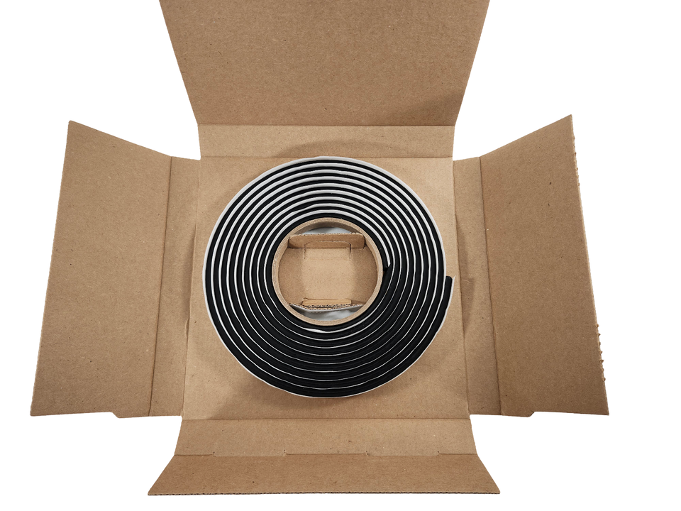 6mm x 12' Foam Core Round Butyl Tape Roll Auto Glass Adhesive Soft Seal ...