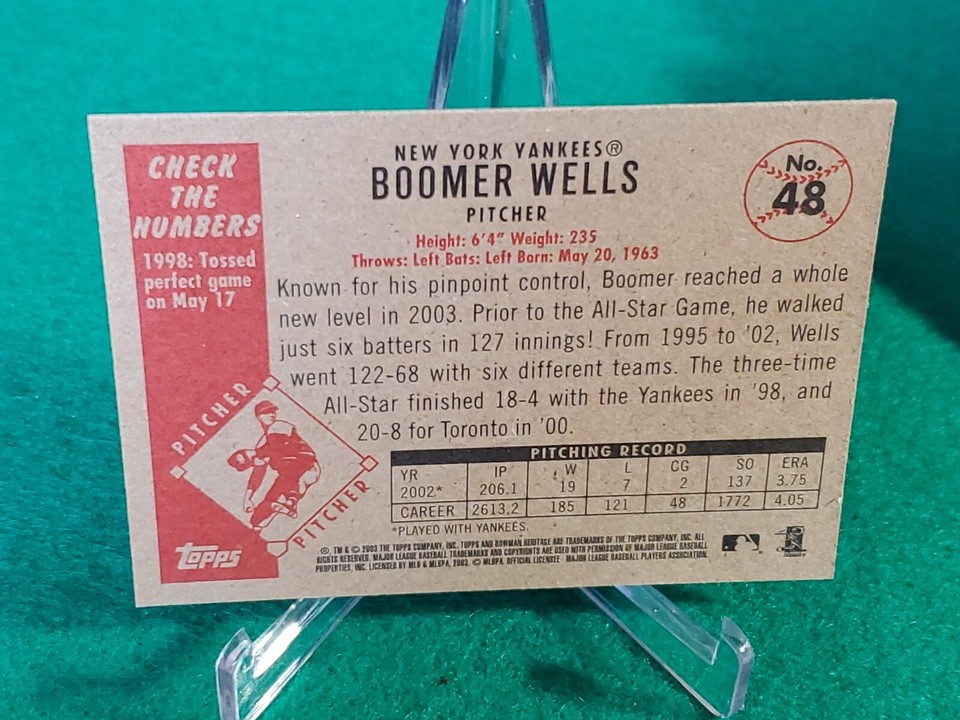 2003 Bowman Heritage Baseball #48 David Wells New York Yankees | eBay