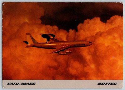 NATO AWAC AWACS SPY PLANE Military Aircraft Postcard 4x6 Boeing | eBay