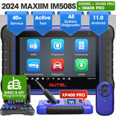 Autel MaxiIM IM508S &XP400 Pro IMM K~ey Pr~gramming Tool Car Diagnostic ...