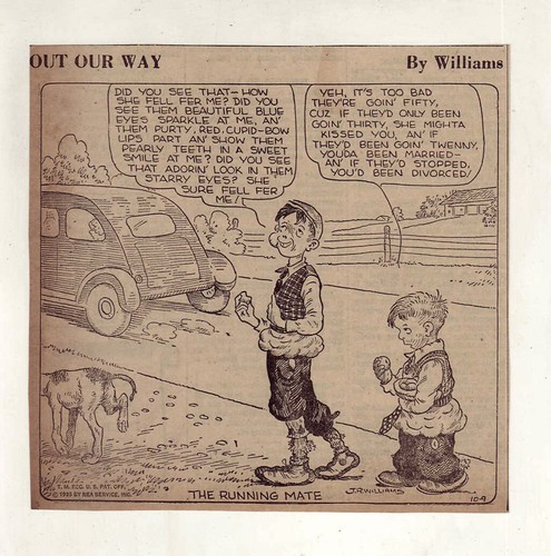 Out Our Way by J.R. Williams - 25 large daily comic panels from October ...