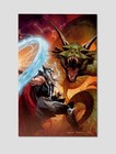 Thor Battling Jörmungandr Premium Giclee Print 11" x 17" Marvel Wall ...
