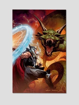 Thor Battling Jörmungandr Premium Giclee Print 11" x 17" Marvel Wall ...