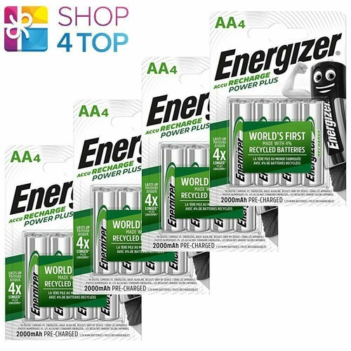 16 Energizer Recharge Power Plus AA HR6 Batteries 1.2V 2000mAh Mignon ...