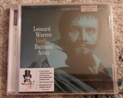 LEONARD WARREN Verdi: Baritone Arias (CD, Aug-2013, Sony Classical) NEW ...