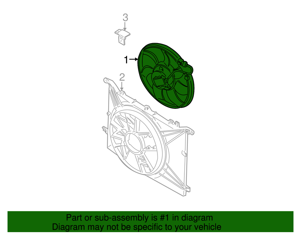 New Genuine Volvo S60 S80 V70 V70XC Electric Engine Cooling Fan Motor ...