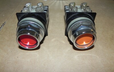 GE CR104P Push Button Switches 1 Orange 1 Red (2) | eBay