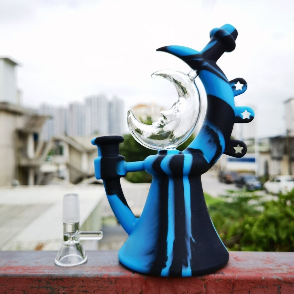 1x Smoking Hookah Moon Teapot Bong Shisha Silicone Water Pipe Bongs ...