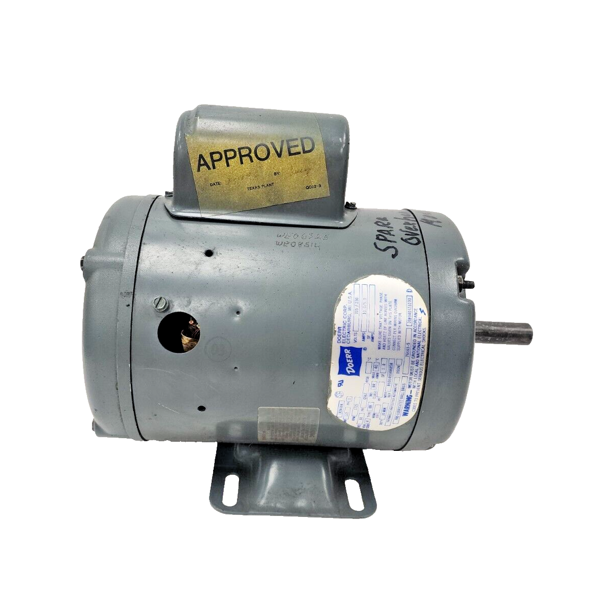 Doerr 1 HP Single Phase 1725rpm Frame J56h Electric Motor for sale ...
