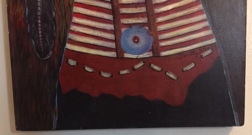 Native American Indian Cherokee Artist DOROTHY STRAIT-Sacred Blk Wolf ...