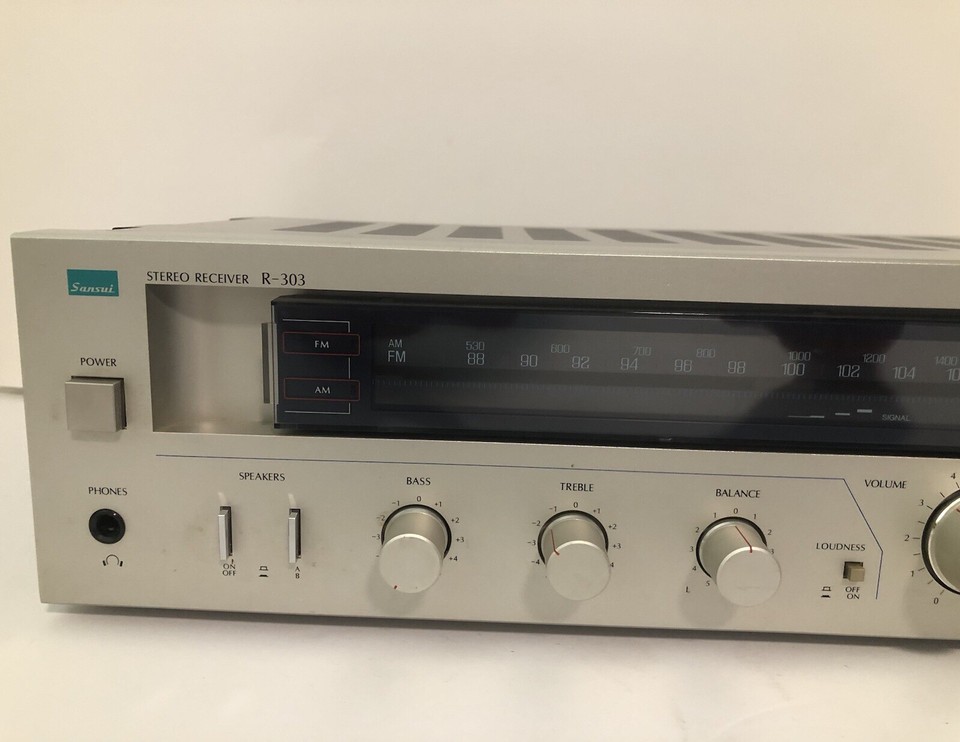 Sansui R-303 Stereo AM/FM Receiver Tuner Tested & Works Vintage Made In ...