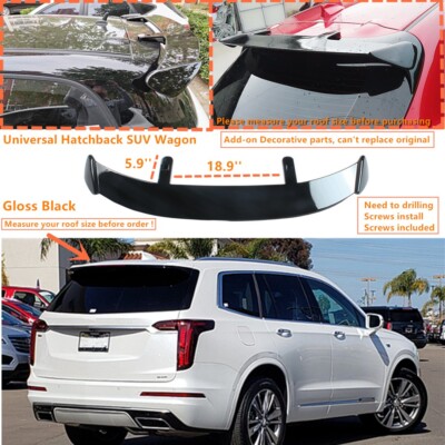 For 2020-2025 Cadillac XT6 Gloss Black GT-Style Rear Roof Spoiler Wing ...