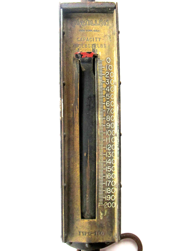Vintage Chatillon Brass/Iron 200 lb. Spring Hanging Scale Type-160 | eBay