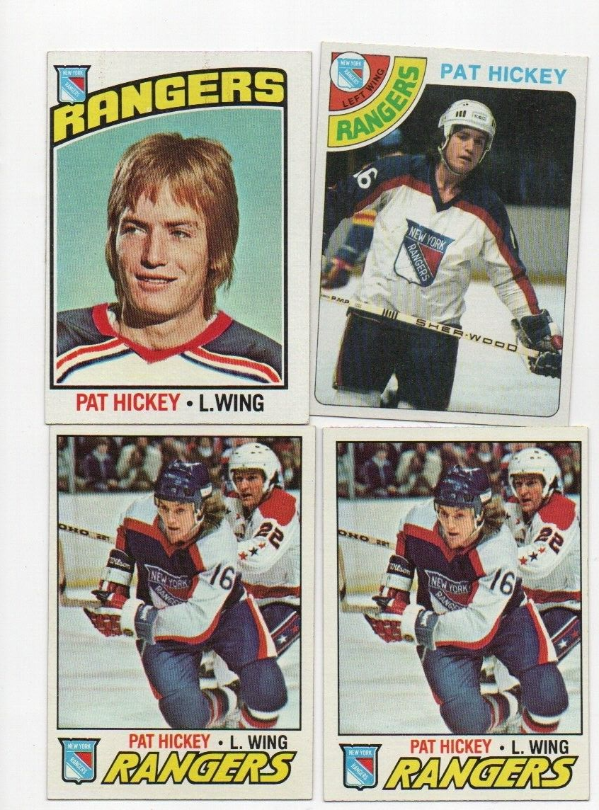 PAT HICKEY 1976/77 77/78 78/79 TOPPS NEW YORK RANGERS 4X LOT | eBay