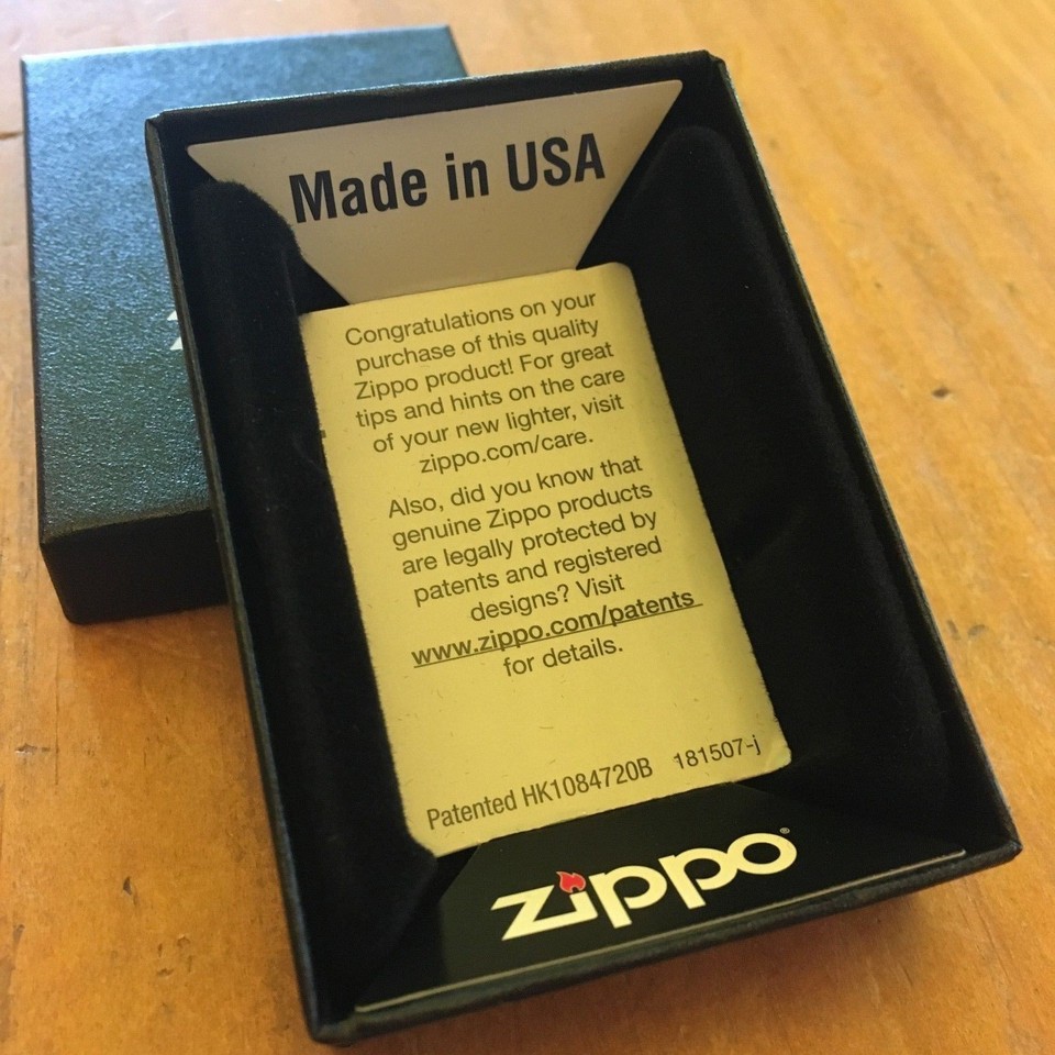 Zippo Lighter Case Empty Box Black with Papers BRAND NEW | eBay