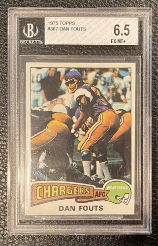 1975 Topps #367 DAN FOUTS San Diego Chargers ROOKIE - BGS 6.5 Excellent ...
