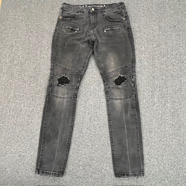 Kilogram Jeans Mens Size 32 (Actual 28x31) Distressed Black Stretch ...