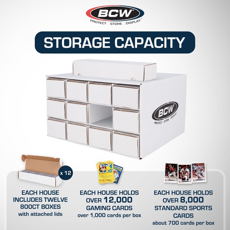 BCW Card House With 12 Card Boxes | eBay