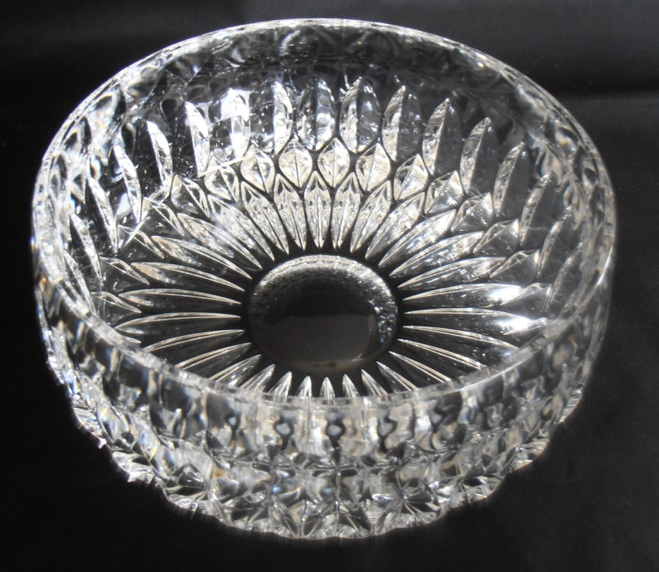 Fine Full Lead Crystal Centerpiece Fruit Bowl Large 8" Gorham Althea W ...
