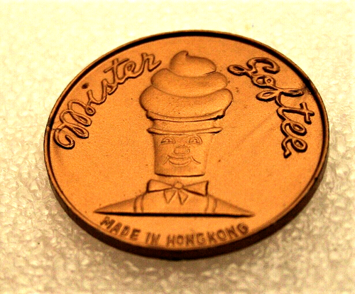 Vtg Mister Mr Softee Ice Cream Premium Plastic 5 Cent Coin Promo NOS ...