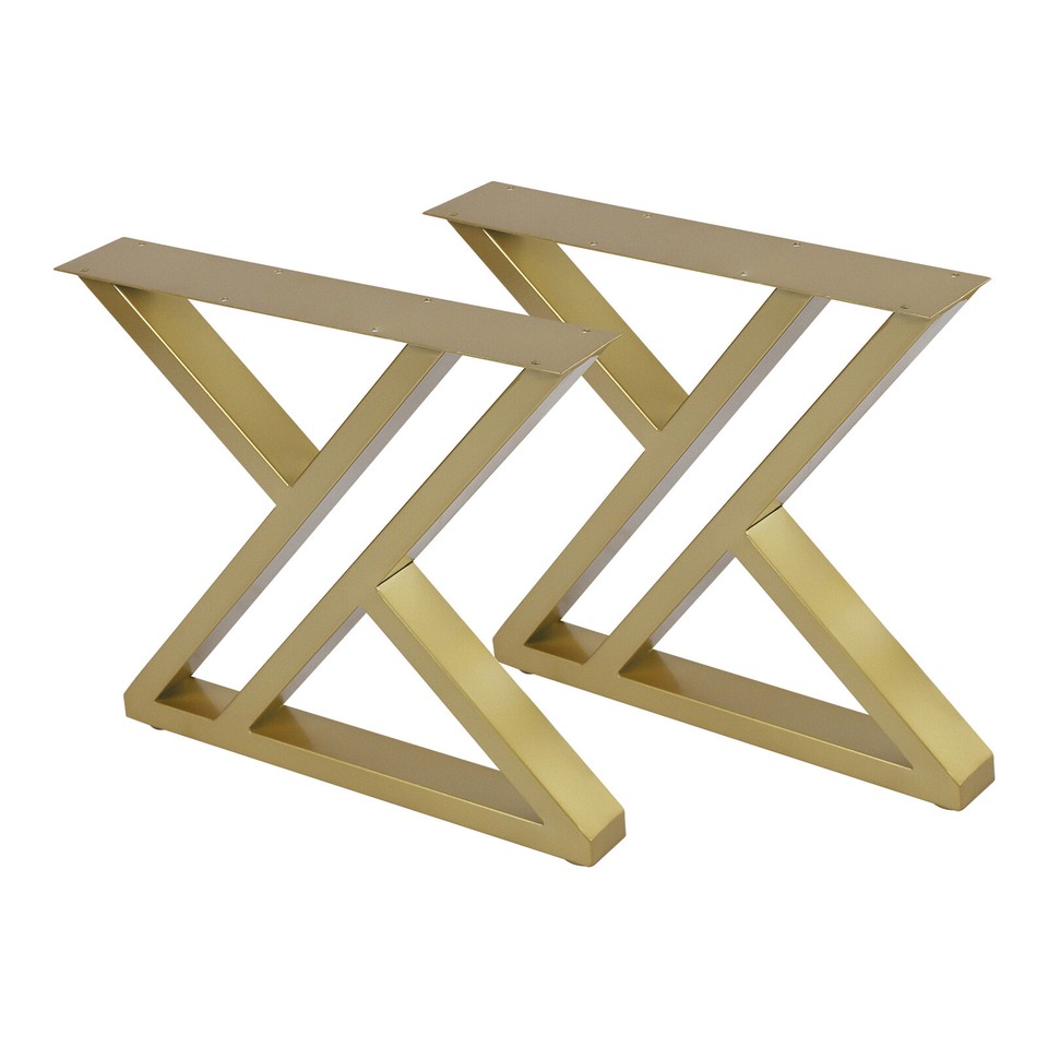 16" Set of 2 Metal Table Legs Heavy Duty Dining Coffee Table Legs Iron ...