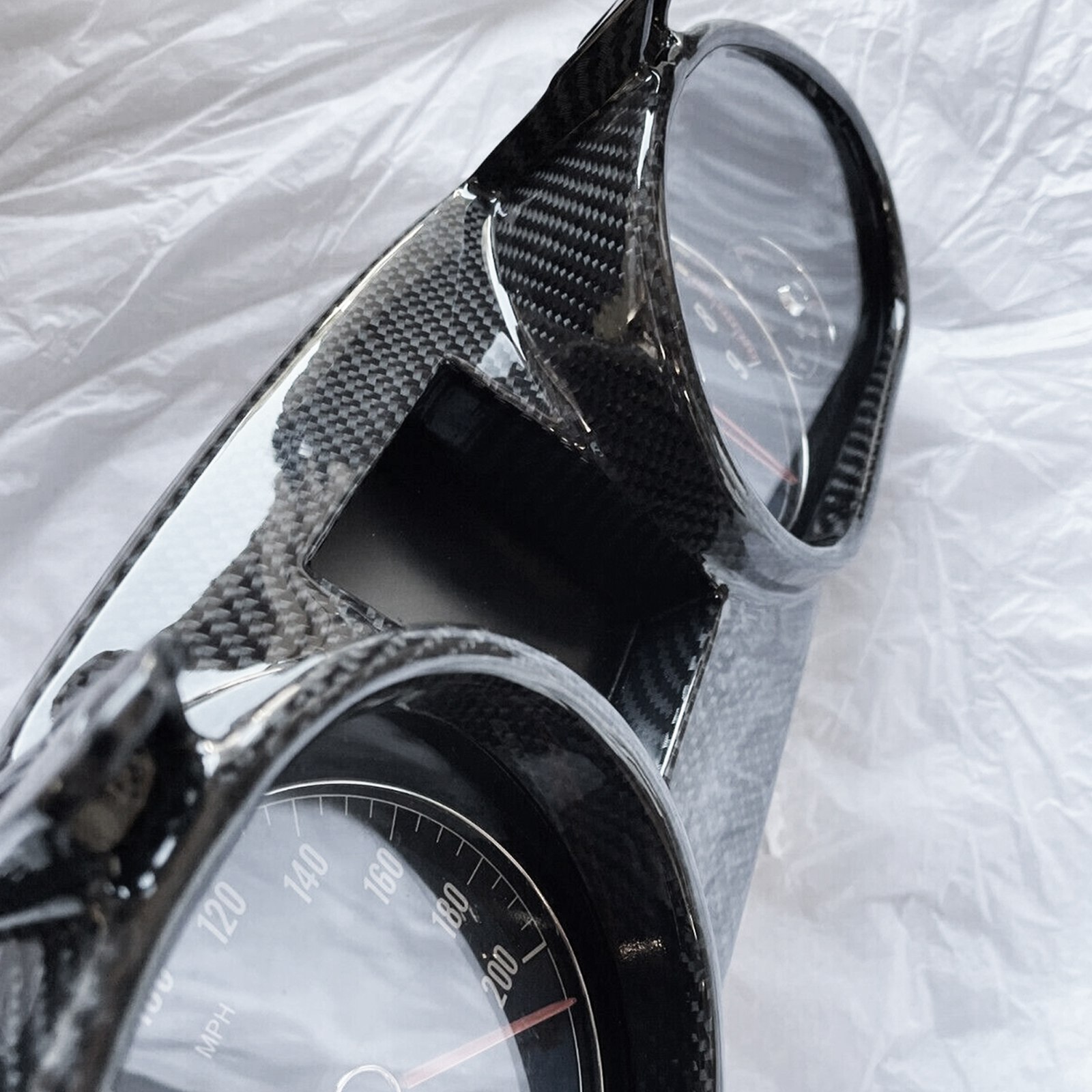 Real Carbon Fiber Dashboard Speedometer Frame Replacement For Maserati ...