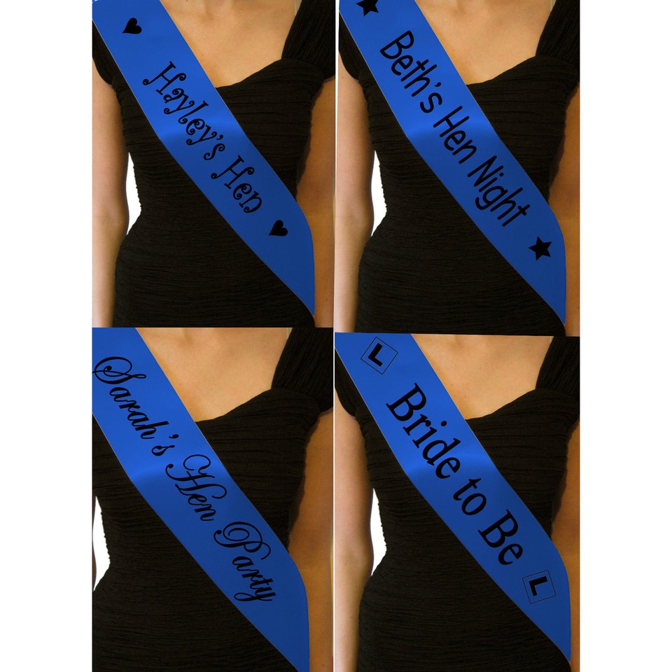 PERSONALISED HEN PARTY SASHES NIGHT DO SASH CHEAP ACCESSORIES BRIDE TO ...