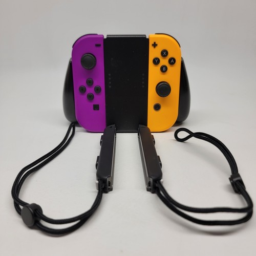 Nintendo Neon Purple/ Neon Orange Joy-Con (Left & Right) w/ Straps ...