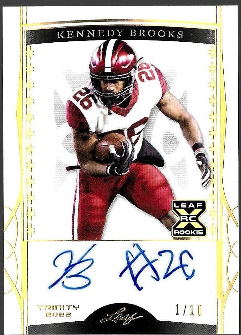 2022 Leaf Trinity - Kennedy Brooks #BA-KB1 Gold Spectrum /10 (AU, RC ...