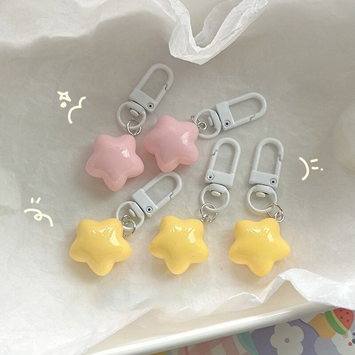 Kawaii Star Pendant Keychain Cute Pentagram Key Holder Bag Pendant ...