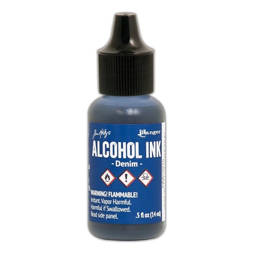 Ranger, Tim Holtz, Alcohol Ink, Denim Alcohol Ink, .5 fl oz, Blue Ink ...