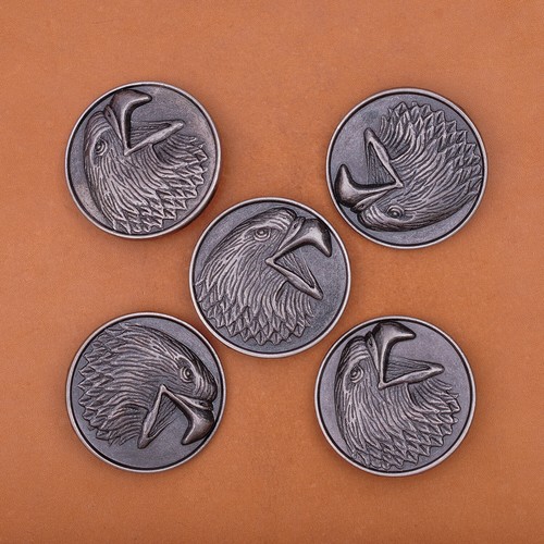 10PCS 30MM Antique Silver Western Eagle Cowboy Leathercraft Conchos ...